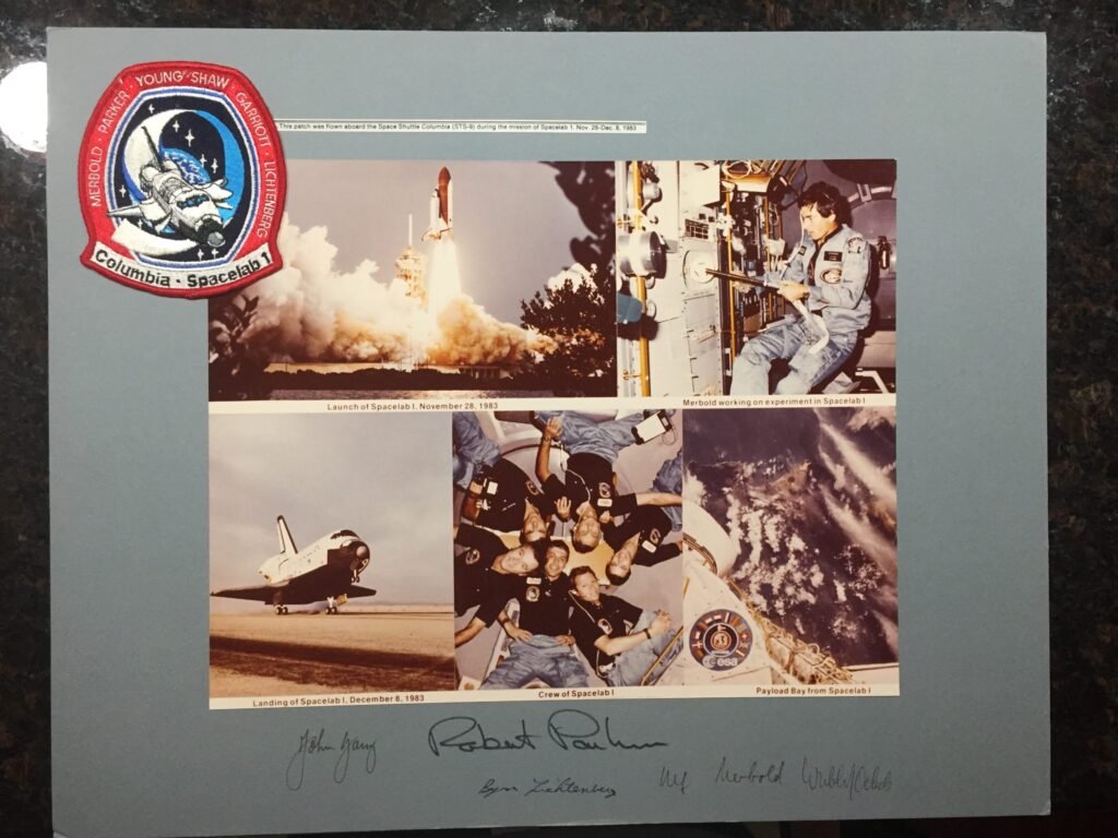 STS-9 Crew Signed Flown Patch Display - Bid Again Auctions